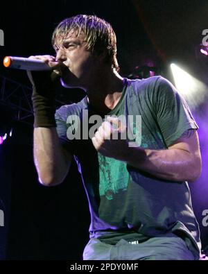 Nick Carter of the Backstreet Boys performs for the filming of their ...