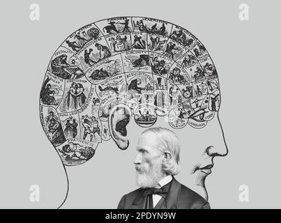 Orson Squire Fowler, 1809 – 1887, American phrenologist Stock Photo - Alamy