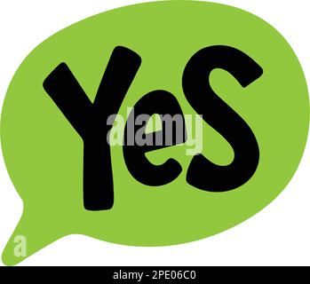 Comic lettering YES on white background - Vector illustration Stock ...
