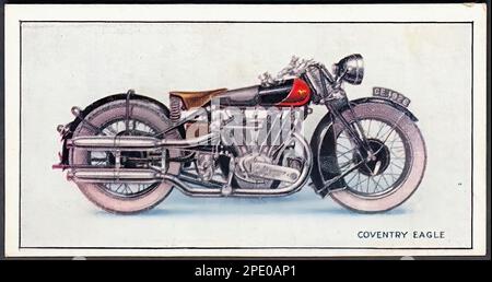 Coventry Eagle Motorcycle - Vintage Cigarette Card Stock Photo - Alamy