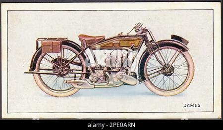 James Motorcycle - Vintage Cigarette Card Stock Photo - Alamy