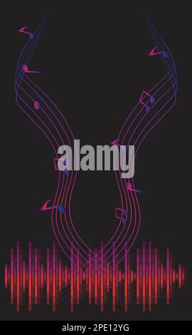 music poster with notes Stock Vector Image & Art - Alamy