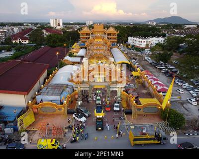 Butterworth, Penang, Malaysia - Sep 25 2022: Aerial view rooftop of ...