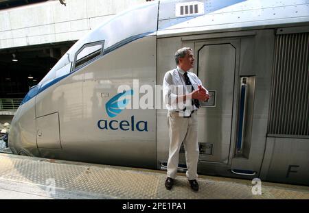 Amtrak Acela Express train, Union Station, Washington, D.C Stock Photo ...