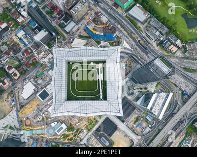 Aerial view TRX 106 top building Stock Photo - Alamy