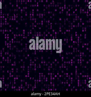 Matrix background. Magenta sparse alphabet letters background. Small ...