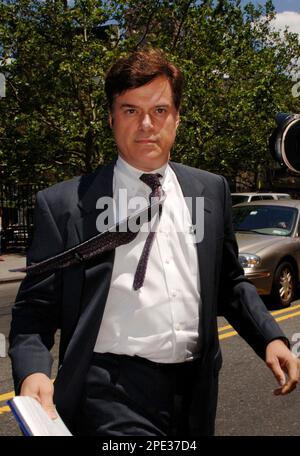 Former Adelphia Communications CEO John Rigas speaks to the media ...