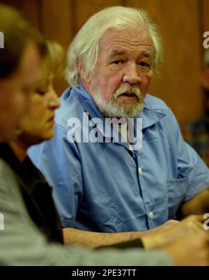Randolph Dial, right, is pictured in a Greer County courtroom in Mangum ...