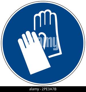 ISO 7010 do not wear gloves sign Stock Photo - Alamy