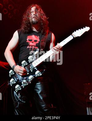 Michael Wilton of the band Queensrÿche performs in concert as the ...
