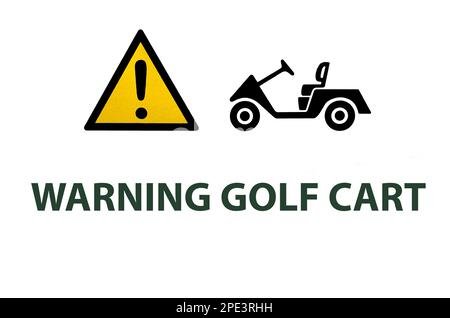 Warning Golf Cart Sign in Switzerland Stock Photo - Alamy