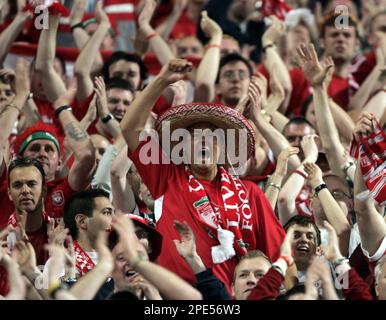 Liverpool fans in Istanbul for the 2005 UEFA Champions League Final ...