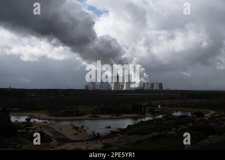 Boxberg, Germany. 15th Mar, 2023. A three-meter tower stands at the ...