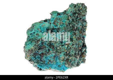 chrysocolla from DR Congo isolated on white background Stock Photo - Alamy