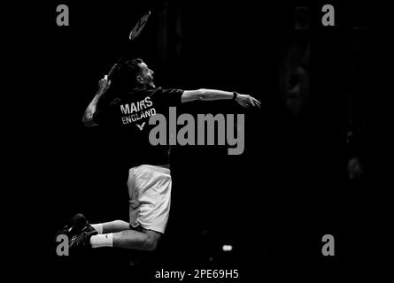 England's Jenny Moore in action during her match with team mate Gregory ...