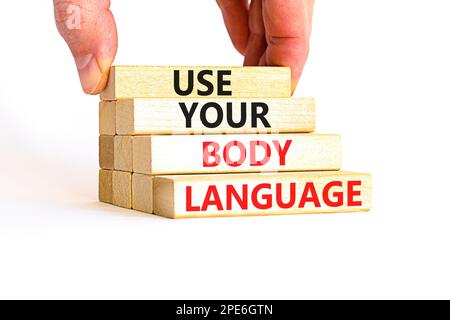 Use your body language symbol. Concept words Use your body language on ...