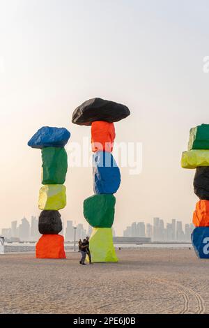 Doha Mountains by Ugo Rondinone, this sculptural installation combines ...