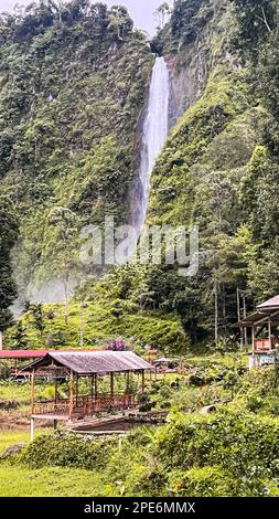 Citambur waterfall Cianjur in Indonesia. Famous tourist attractions and ...