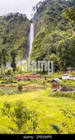 Citambur waterfall Cianjur in Indonesia. Famous tourist attractions and ...