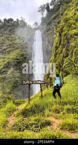Citambur Waterfall, Cianjur Indonesia Stock Photo - Alamy