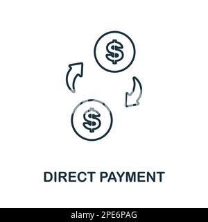 Direct Payment icon. Monochrome simple Direct Payment icon for ...