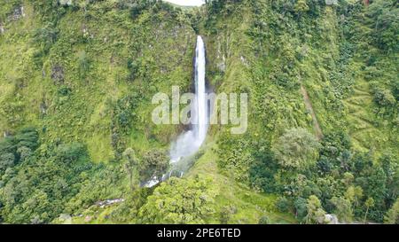 Citambur waterfall Cianjur in Indonesia. Famous tourist attractions and ...