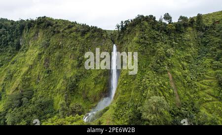 Citambur waterfall Cianjur in Indonesia. Famous tourist attractions and ...