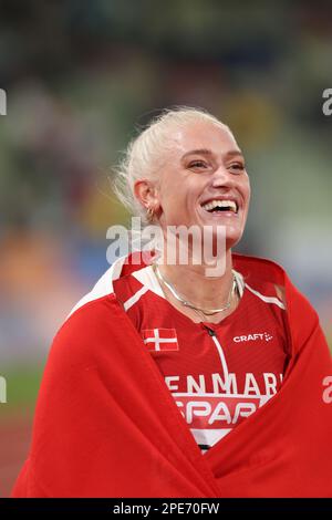 Ida KARSTOFT celebrating her Bronze Medallist in the 200m at the ...