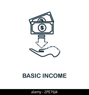 Basic Income icon. Simple illustration from fintech industry collection ...