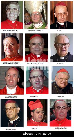 Twelve of the 117 cardinals who will be taking part in the Vatican ...