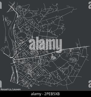 Street roads map of the KESSEL-LO BOROUGH, LEUVEN Stock Vector Image ...