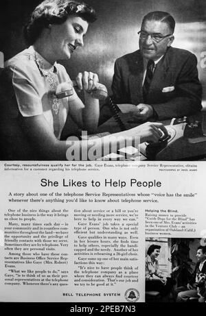Bell telephone system advert in a magazine 1981 Stock Photo - Alamy