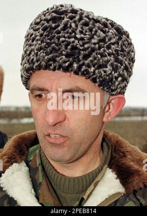 Chechen rebel leader Aslan Maskhadov Stock Photo - Alamy
