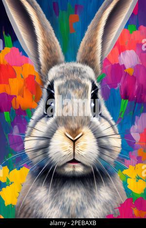 Rabbit Bunny Portrait Stock Photo - Alamy