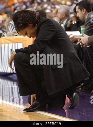 LSU head coach Pokey Chatman directs her team against Duke during the ...
