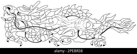Dragon zentangle styled for coloring, for t-shirt design, tattoo and ...