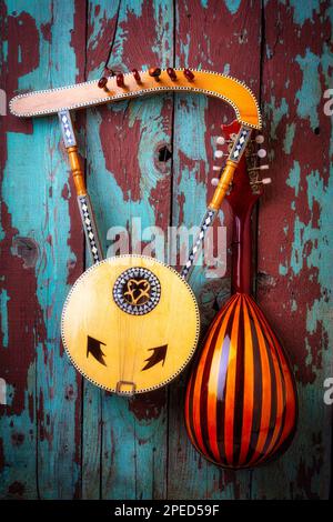 Egyptian Harp Musical Still Life Stock Photo - Alamy