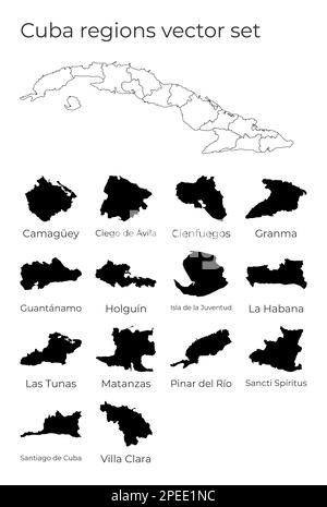 Cuba map collection. Borders of Cuba for your infographic. Colored ...