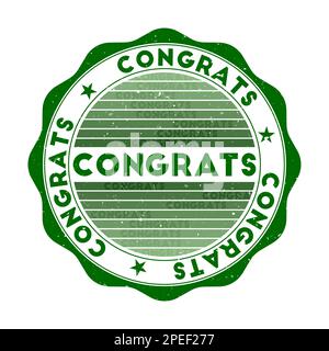 congratulations stamp. congratulations sign. round grunge label Stock ...