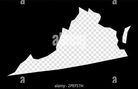 Virginia US state stencil map. Laser cutting template on transparent ...
