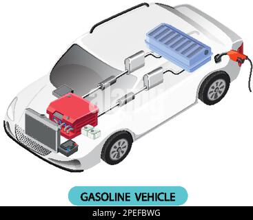 Parts of an Internal Combustion Car illustration Stock Vector Image ...