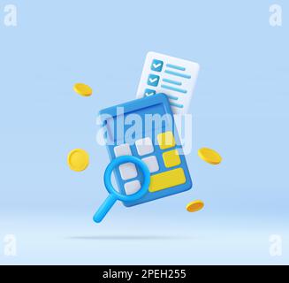 coins money with magnifying glass vector illustration design Stock ...