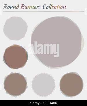 Round banners set. Artistic circular backgrounds. Attractive vector ...