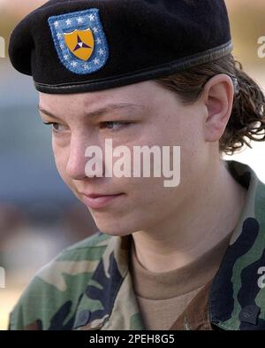Army Spc. Sabrina Harman arrives for a pretrial hearing at Fort Hood ...