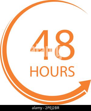 48 hours vector icon isolated on transparent background, 48 hours logo ...