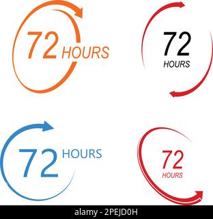 sign of clock arrow hours logo vector icon illustration design Stock ...