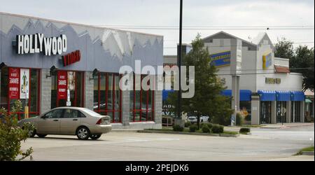 A Hollywood Video movie rental store advertises a going out of business ...