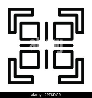 Qr Code Vector Thick Line Icon For Personal And Commercial Use Stock ...