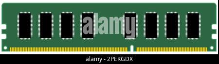 RAM for desktop computer, memory stick isolated on white background ...