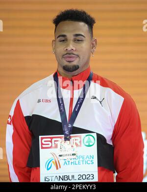 Jason JOSEPH of Switzerland 60m Hurdles Men Final during the European ...